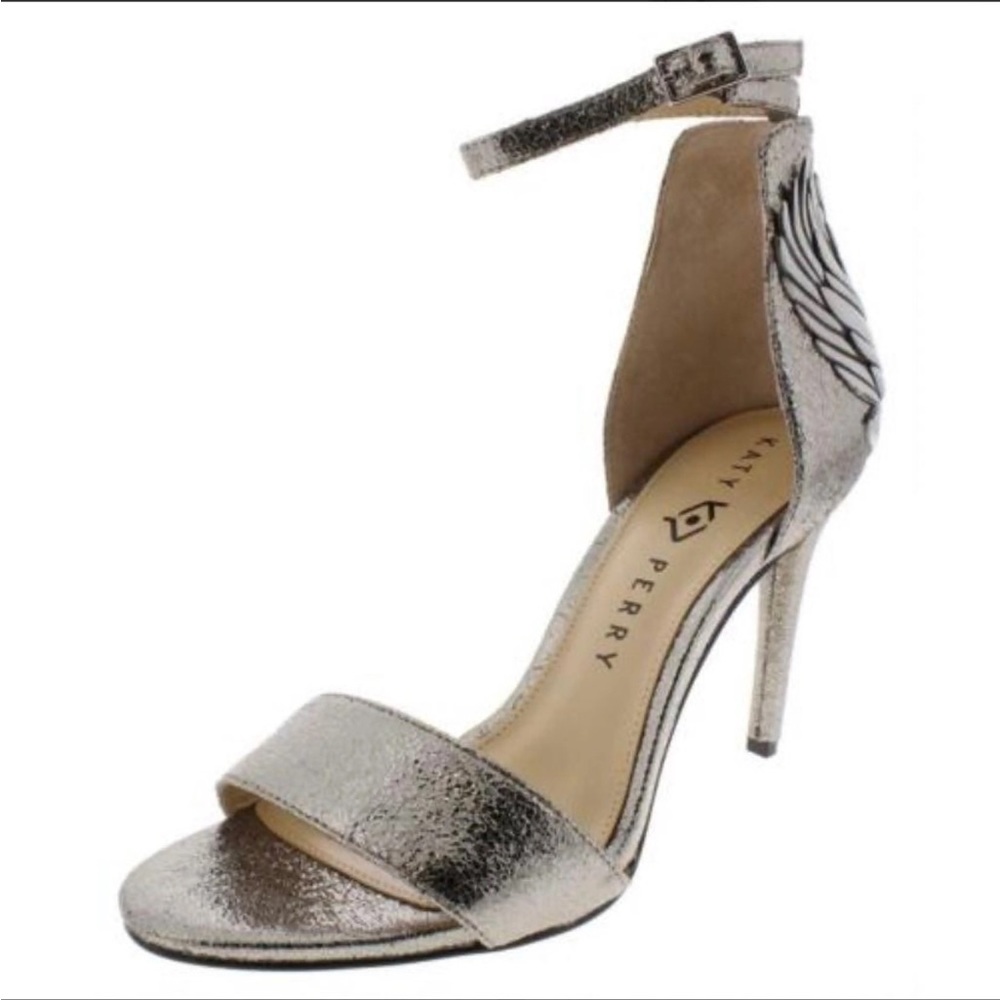 Katy Perry Silver Metallic Angel Wings Stilletto Heel… - Gem